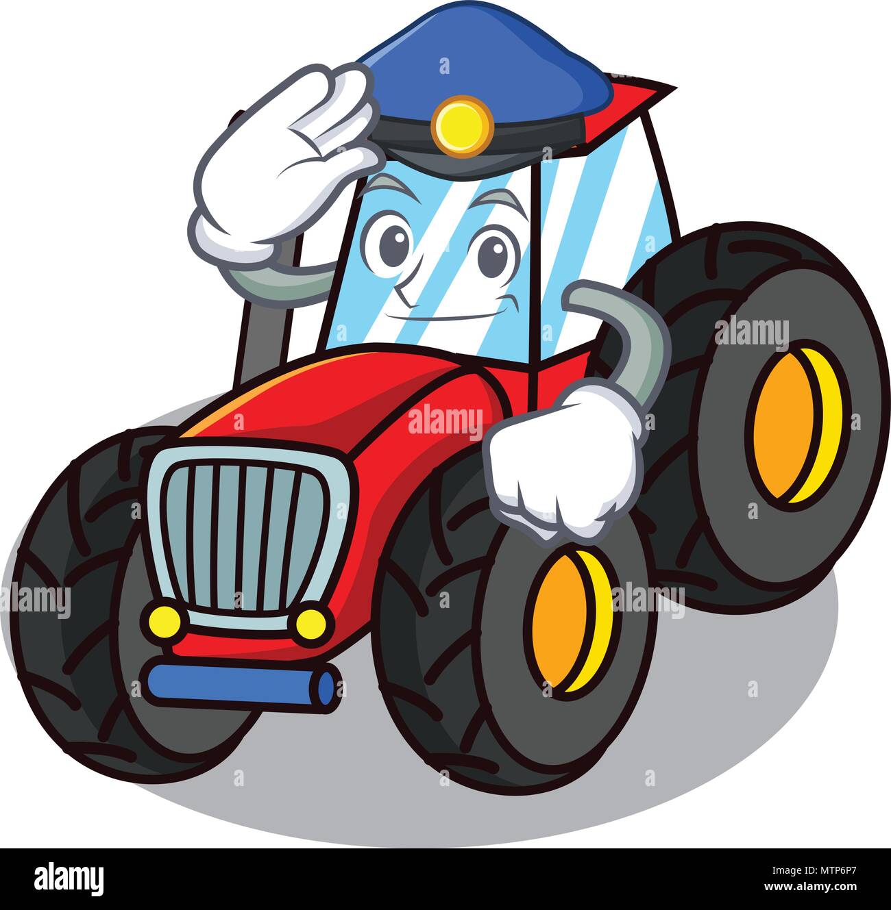 Police tractor Stock Vector Images - Alamy