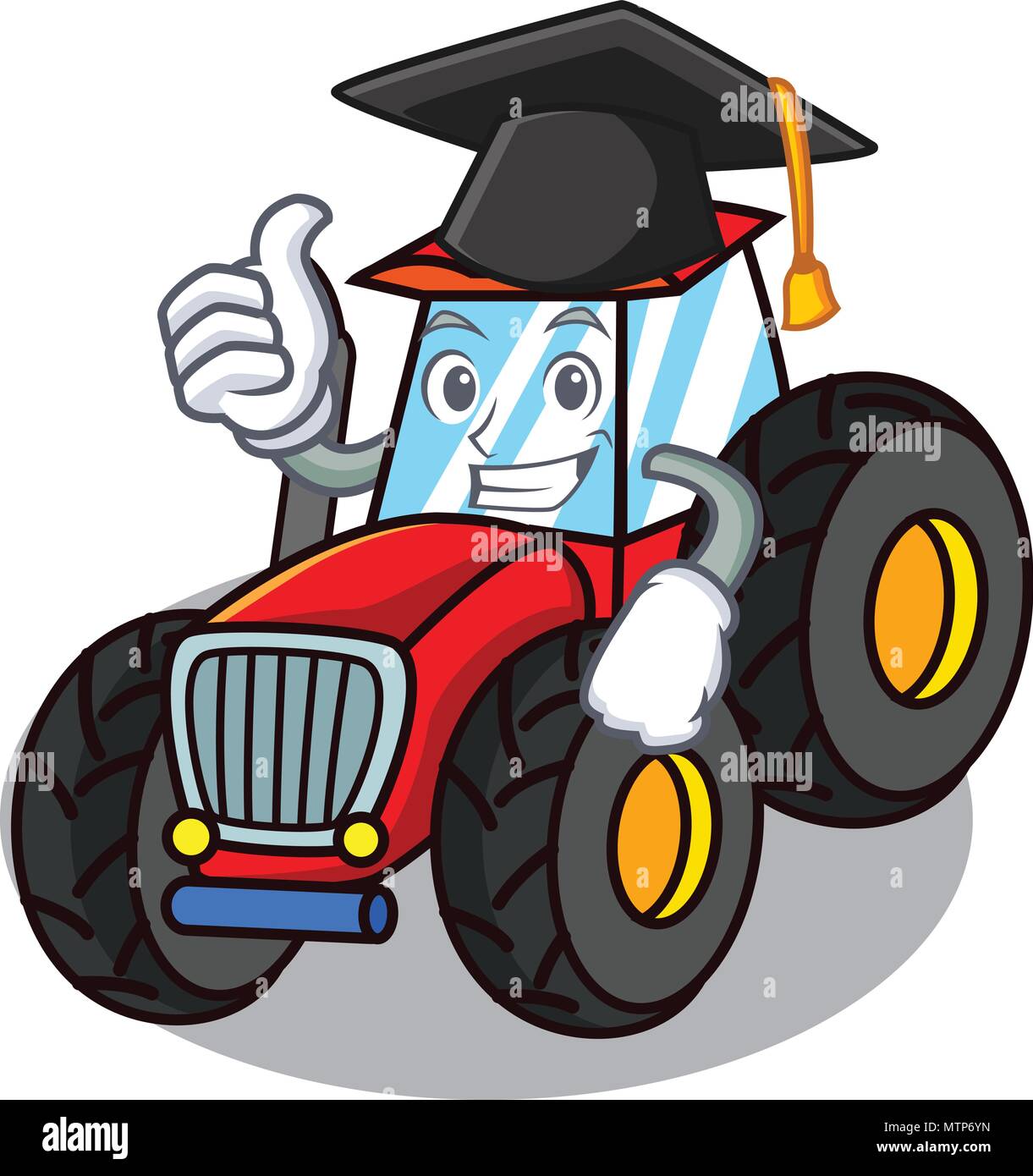 Graduation tractor character cartoon style Stock Vector Image & Art - Alamy