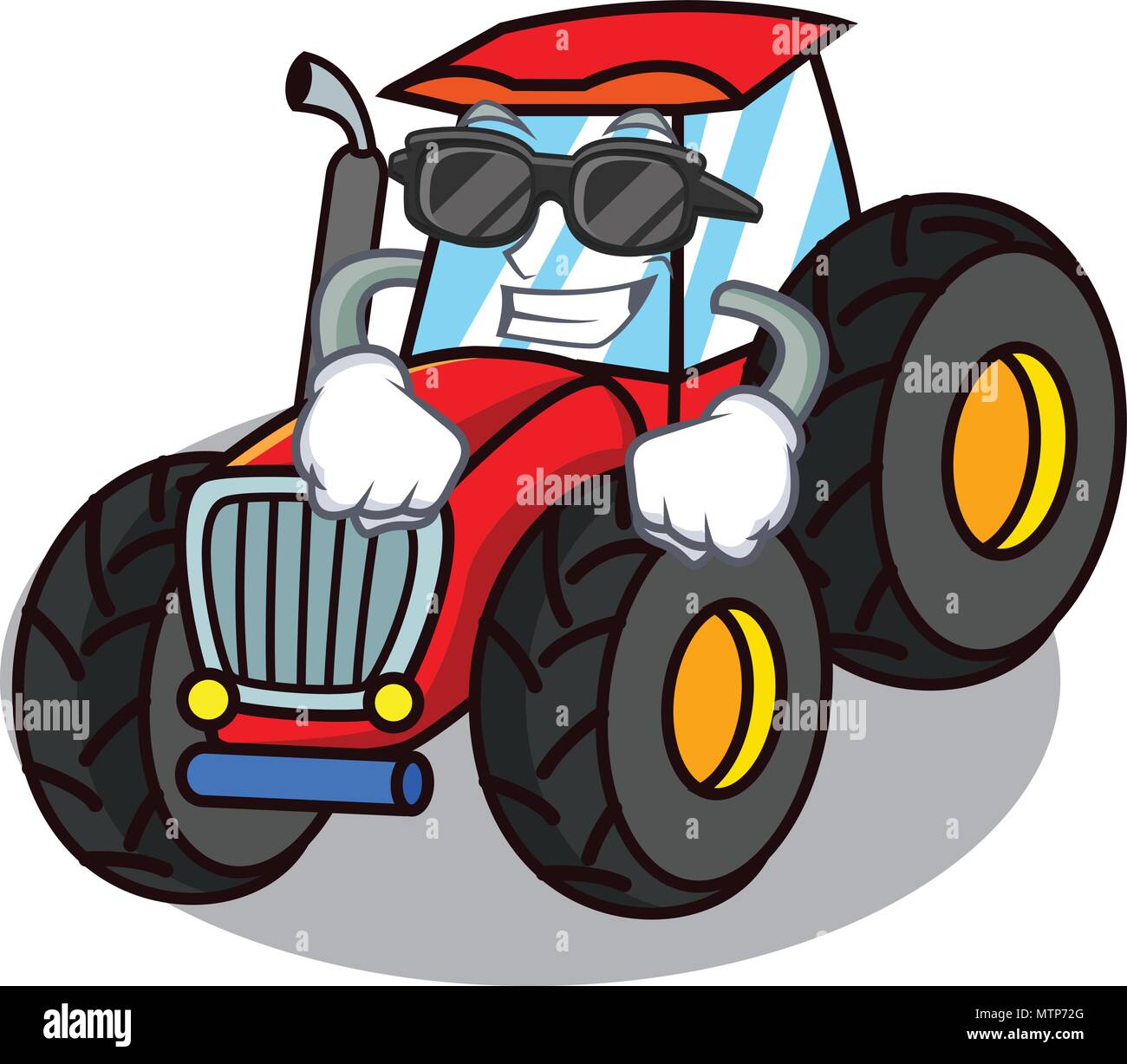 Super cool tractor character cartoon style Stock Vector Image & Art - Alamy