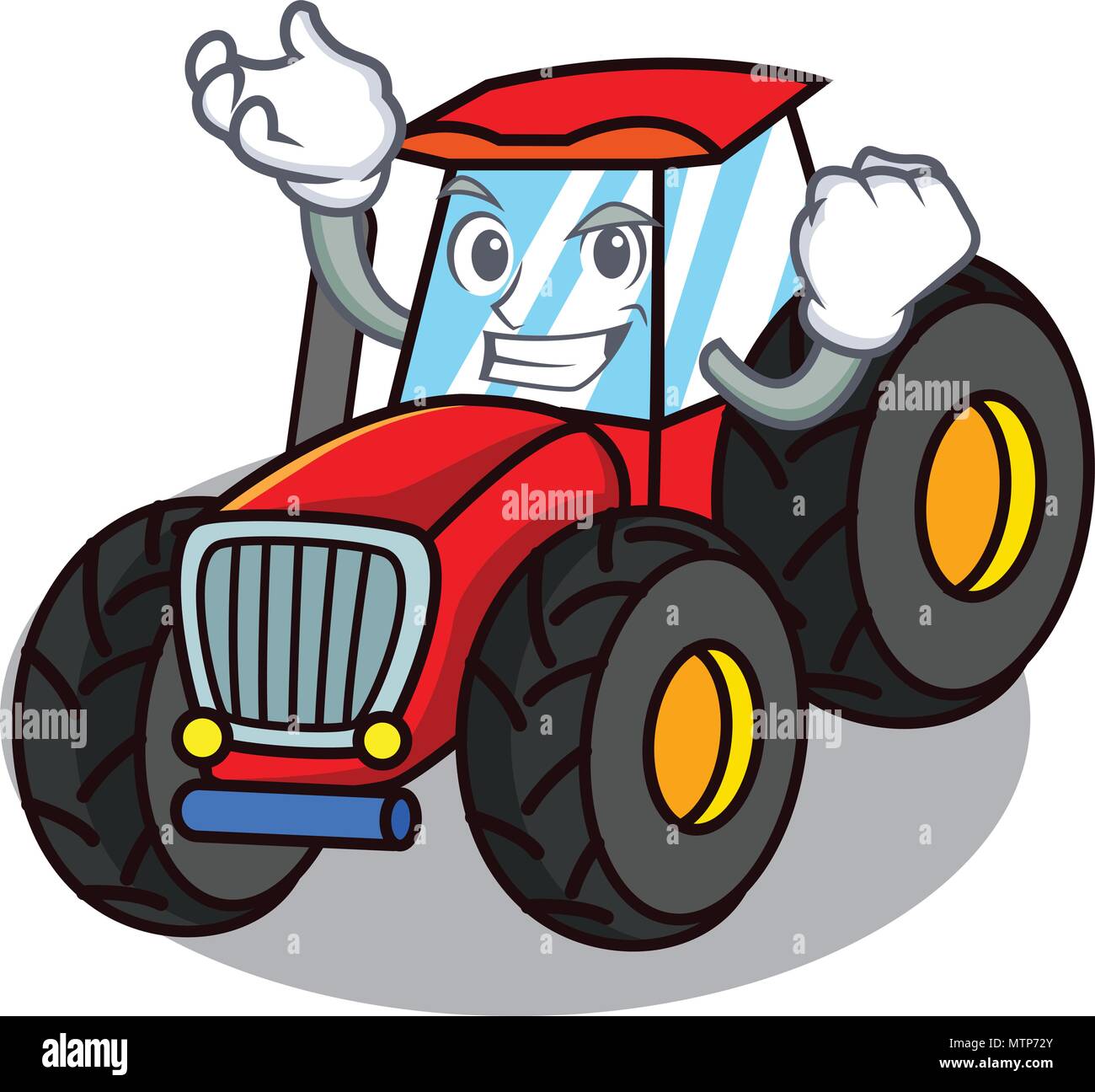 Successful tractor character cartoon style Stock Vector Image & Art - Alamy