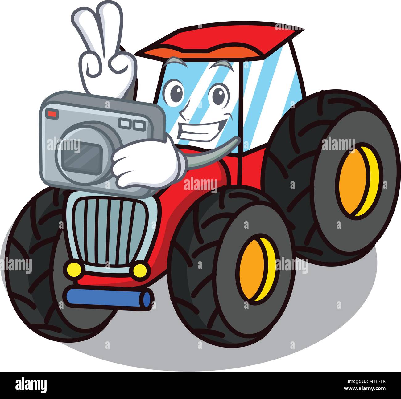 Photographer tractor mascot cartoon style Stock Vector Image & Art - Alamy