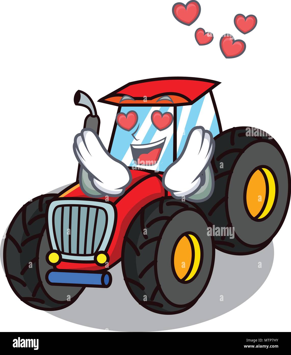 In love tractor mascot cartoon style Stock Vector Image & Art - Alamy