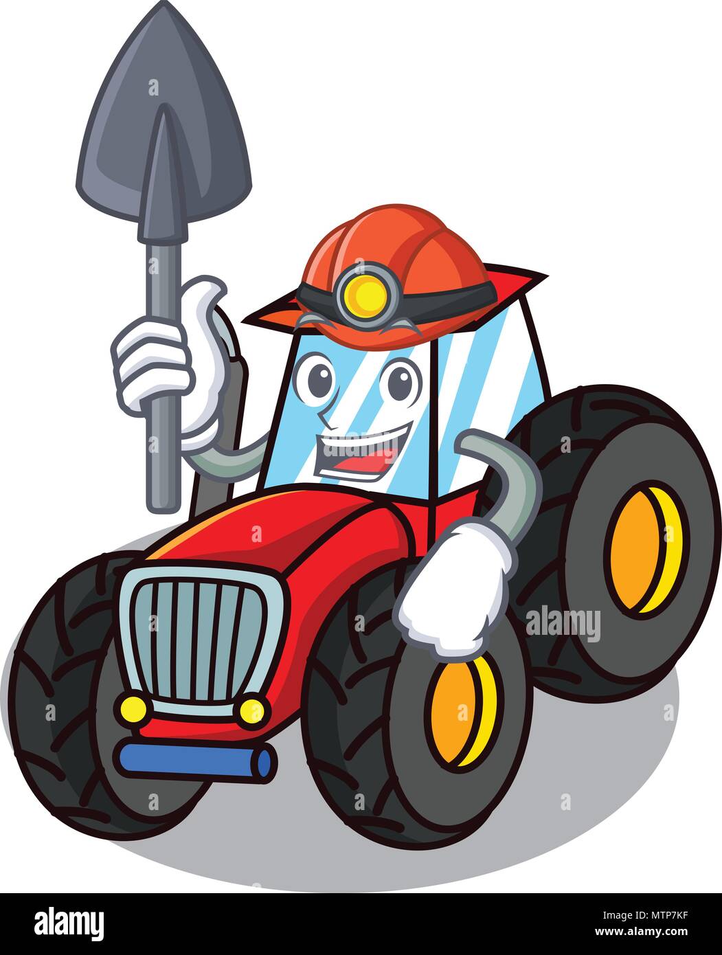 Miner tractor mascot cartoon style Stock Vector Image & Art - Alamy