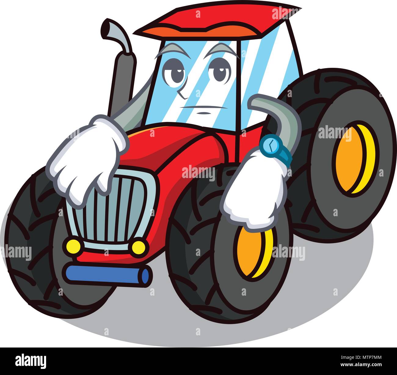 Waiting tractor mascot cartoon style Stock Vector Image & Art - Alamy