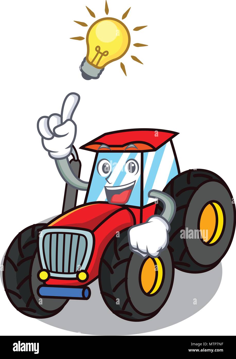 Have an idea tractor mascot cartoon style Stock Vector Image & Art - Alamy