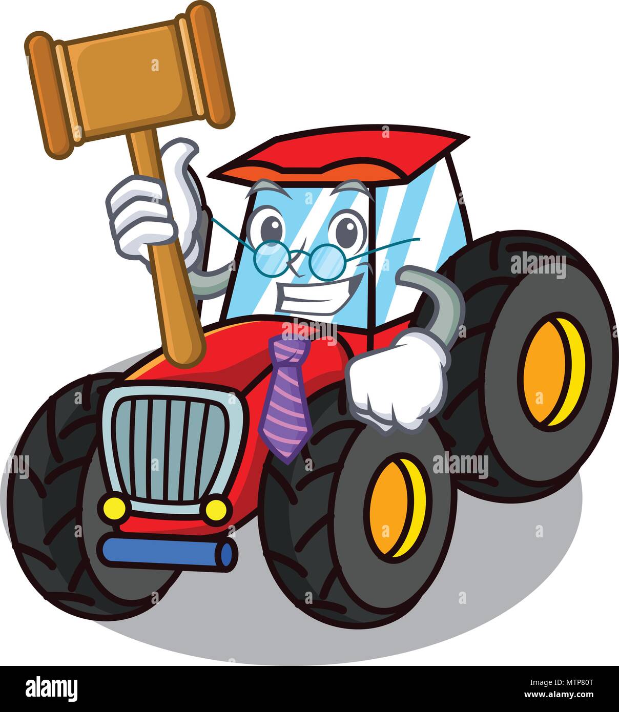 Judge tractor mascot cartoon style Stock Vector Image & Art - Alamy