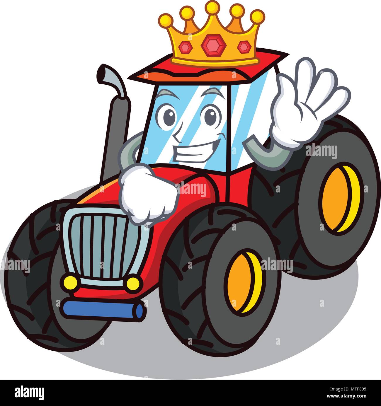 King tractor mascot cartoon style Stock Vector Image & Art - Alamy