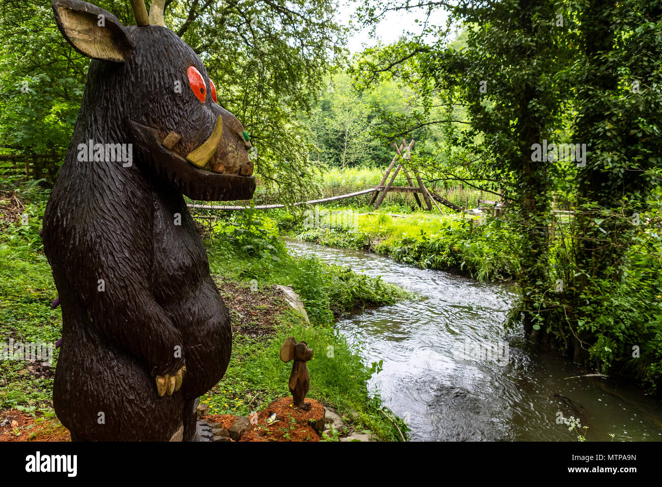 A giant chainsaw carved Gruffalo. Fire and Wood at Dean Heritage Centre ...