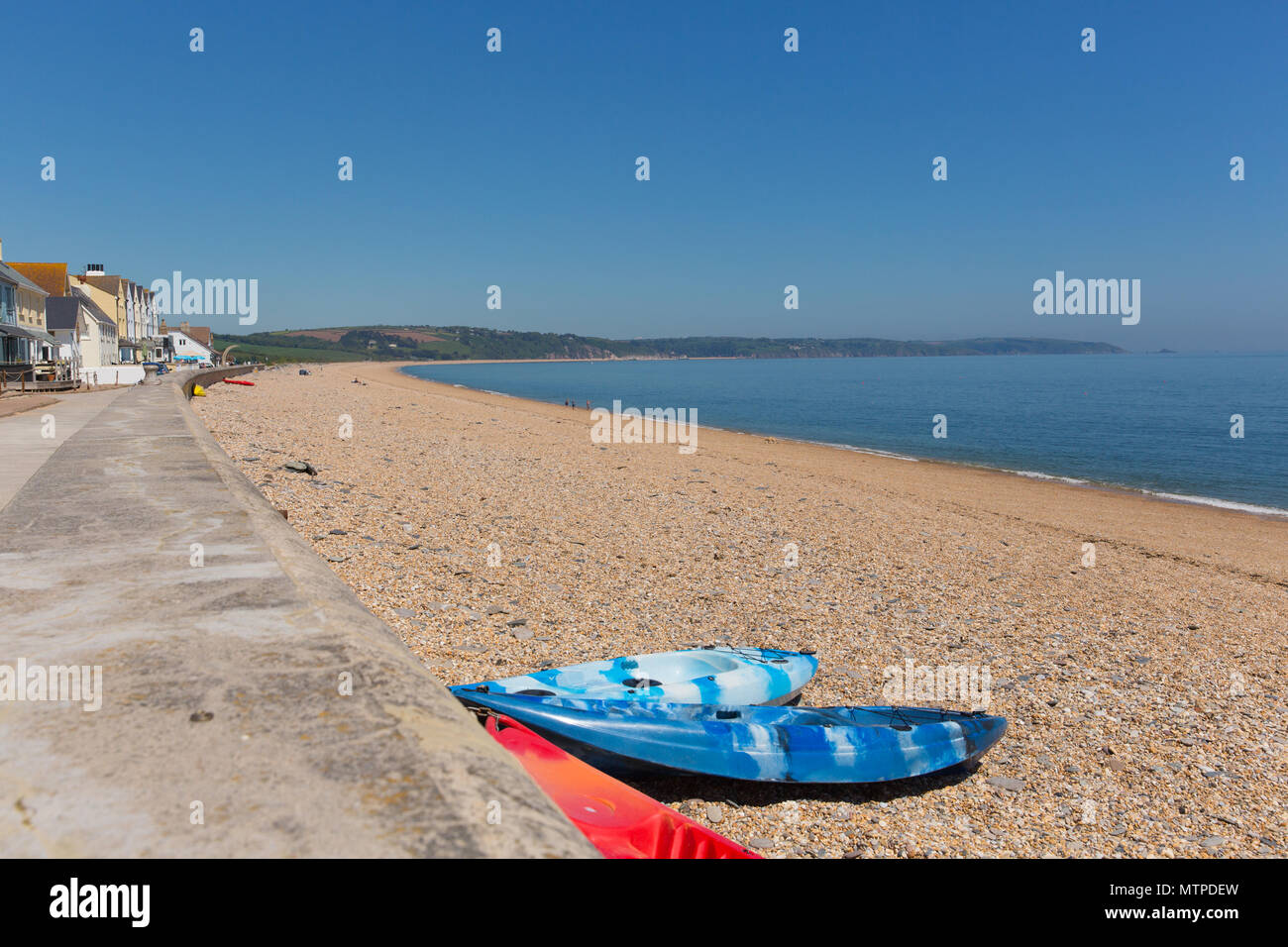 Slapton Sands Devon England view of beach near Torcross in direction of ...
