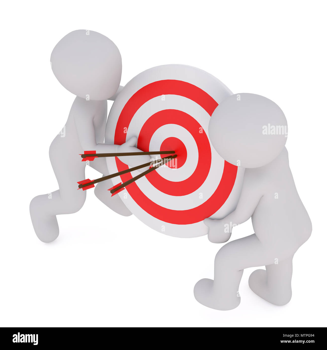 An archer shoots arrows at a target Stock Photo - Alamy