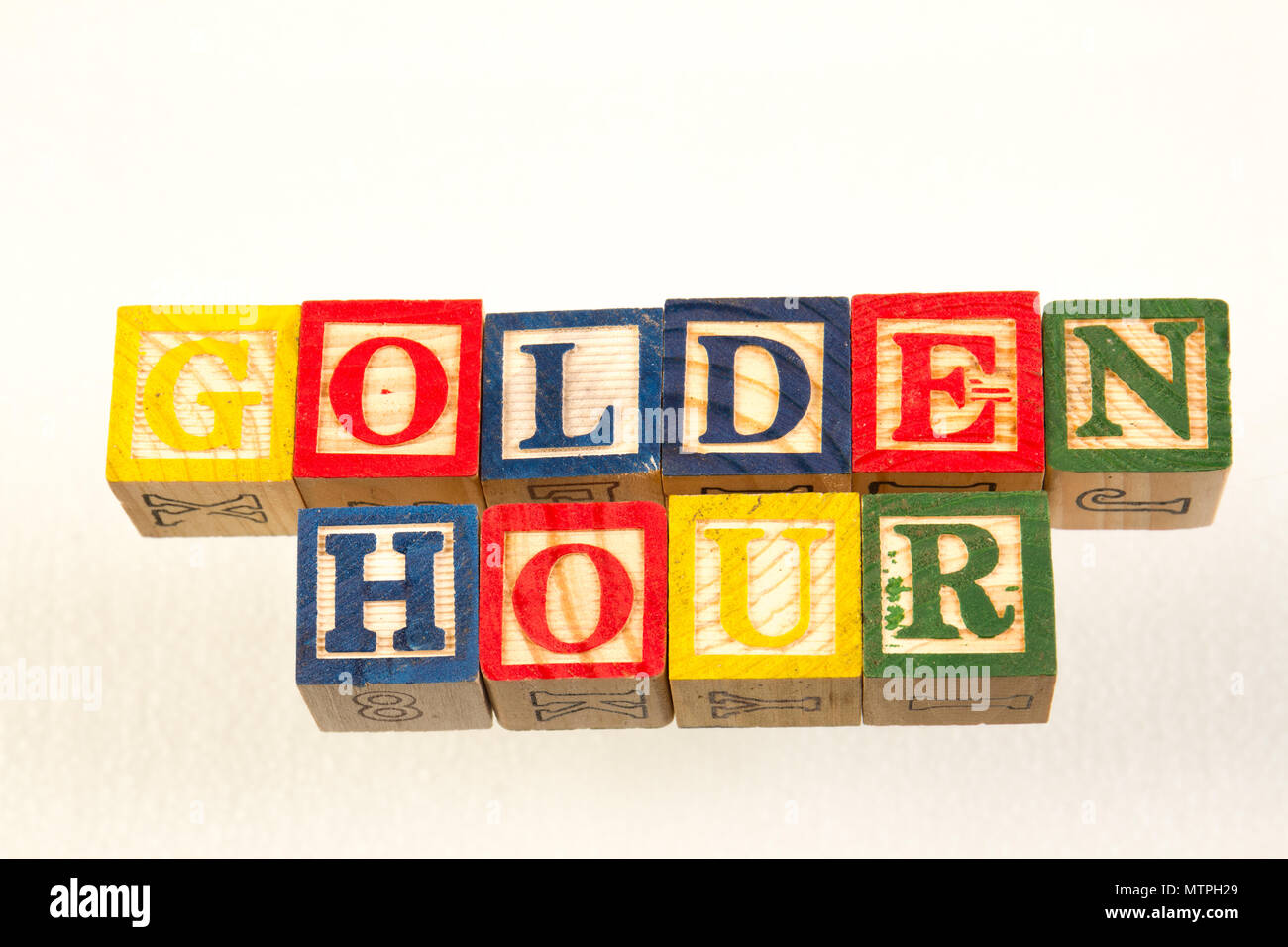 The term golden hour displayed visually on a white background using ...