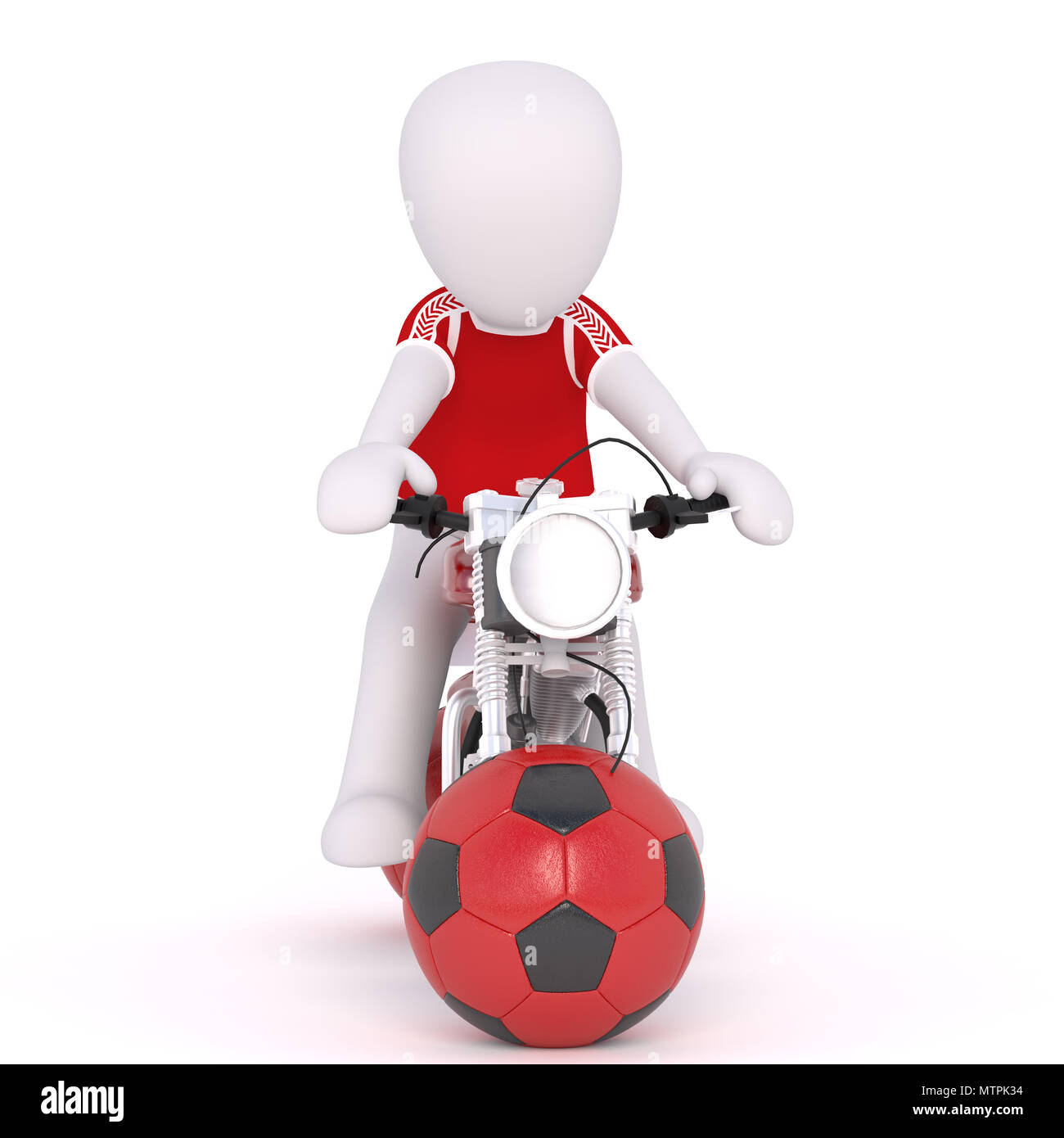 driving motorcycle with football wheels Stock Photo - Alamy
