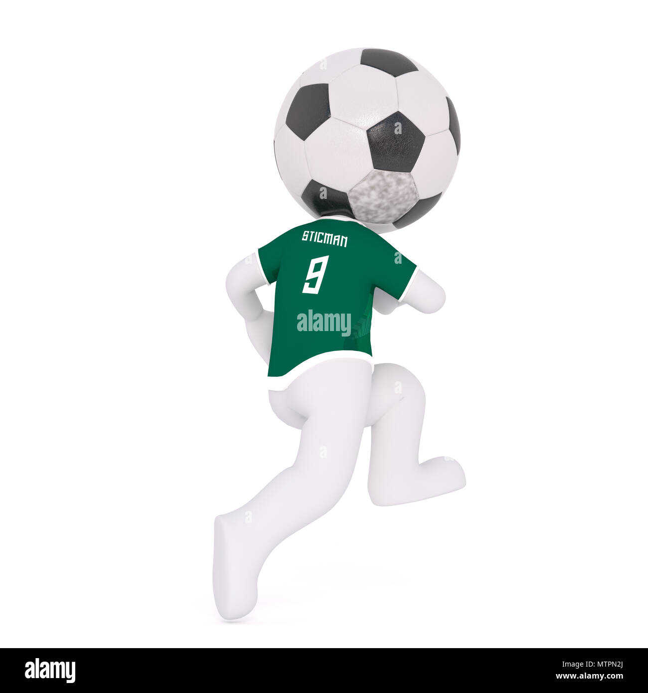 football man with football head Stock Photo - Alamy