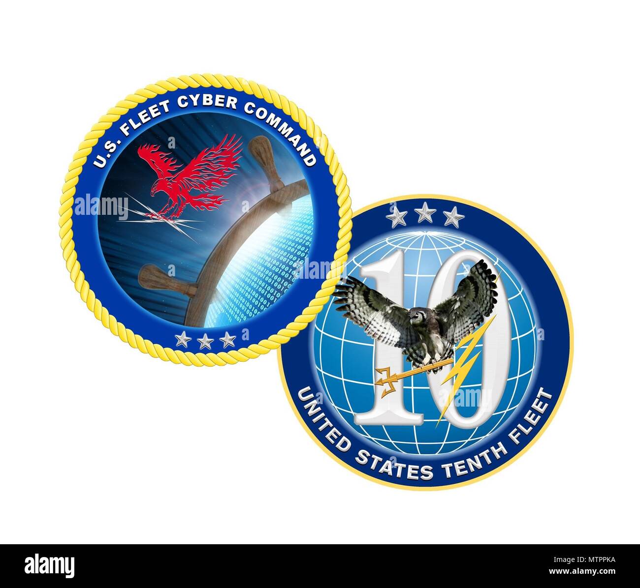 Official U.S. Fleet Cyber Command/U.S. Tenth Fleet logo graphic Stock ...