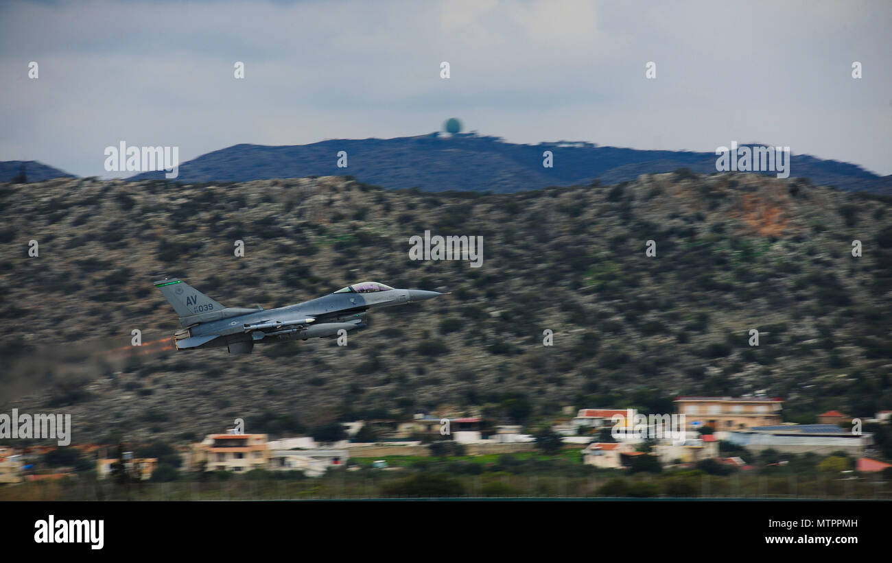 An F-16 Fighting Falcon from the 555th Fighter Squadron, Aviano Air ...