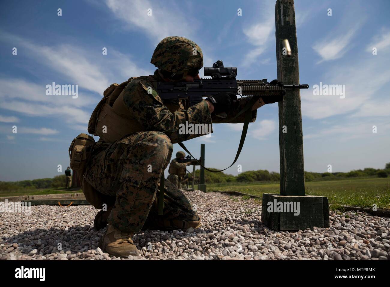 U.S. Marine Corps Sgt. Victor Netta, chief primary marksmanship ...