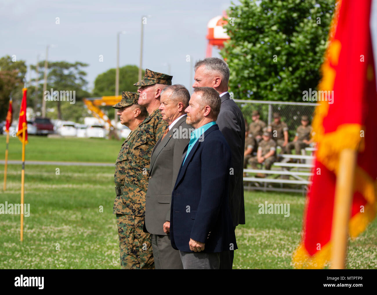 U.S. Marine Corps Col. Paul D. Baker, along with former commanders of ...