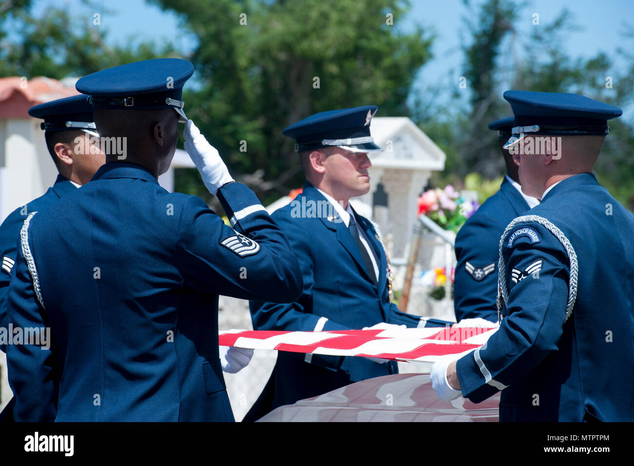 Airmen from the U.S. Air Force Honor Guard perform full military ...