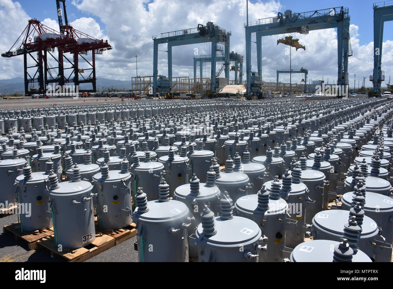 PONCE, Puerto Rico – A large supply of transformers are stored at the ...