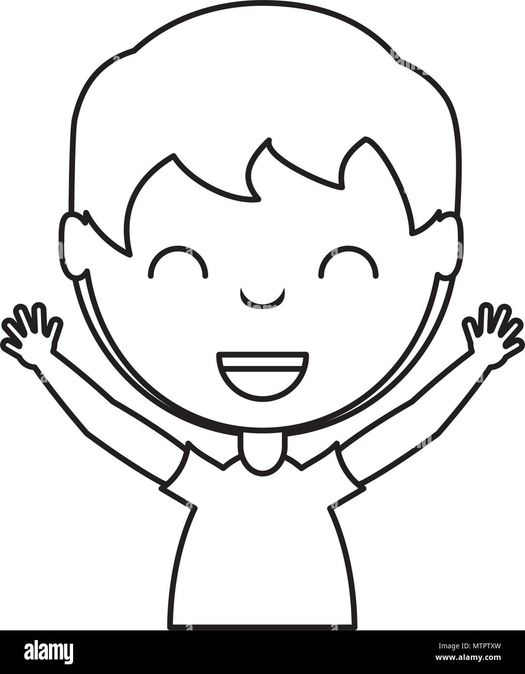 cartoon excited girl over white background, vector illustration Stock ...