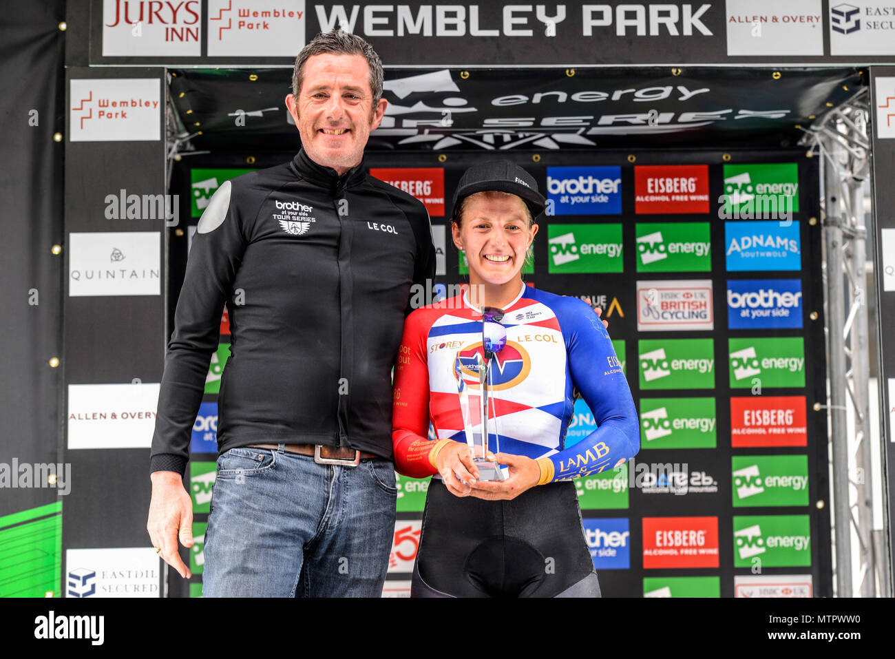 Neah Evans of Storey Racing fastest lap winner presentation 2018 OVO ...