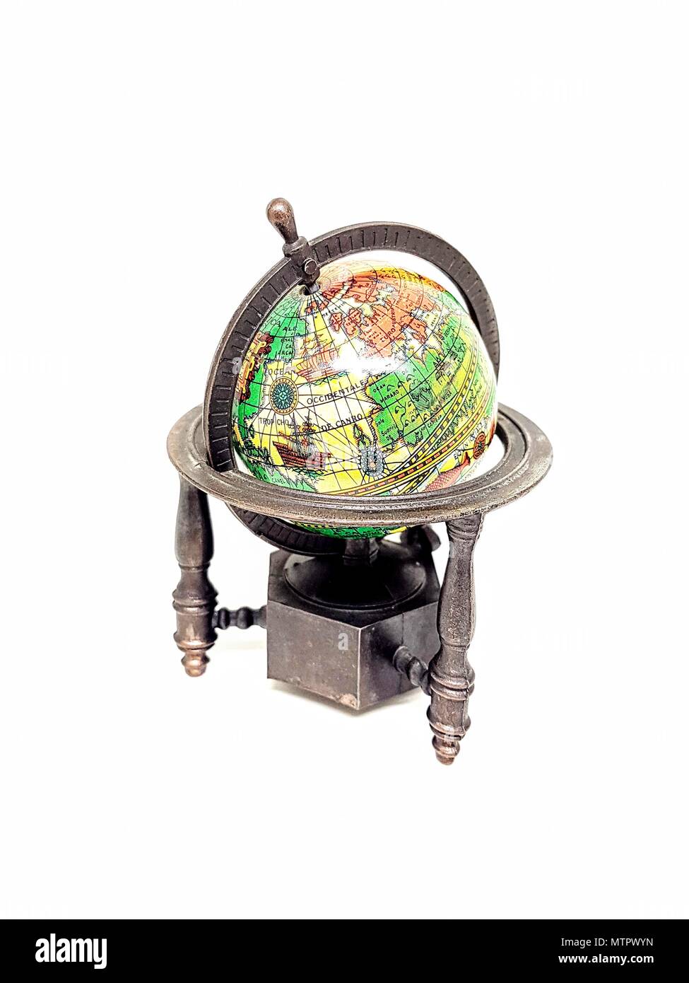 small globe isolated on white background Stock Photo - Alamy