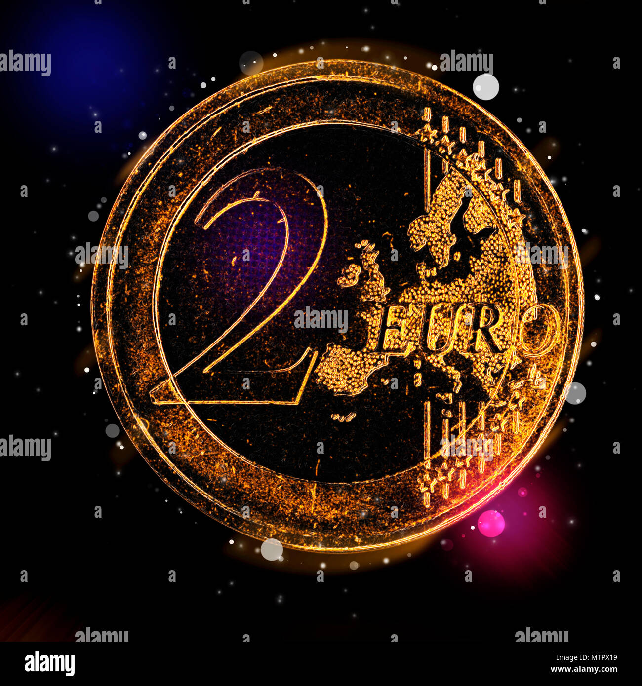 Euro coin tails hi-res stock photography and images - Alamy