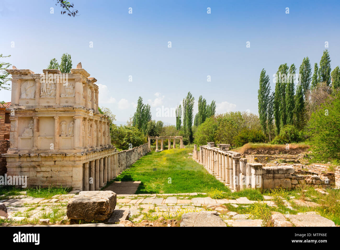 The Sebasteion building at the archaeological site of Helenistic city ...