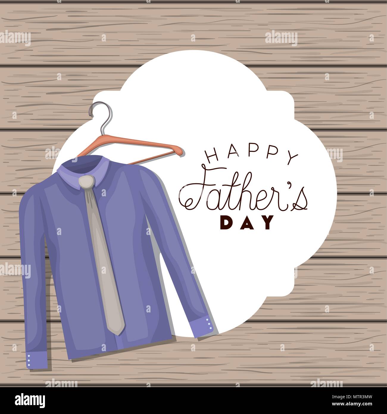 happy fathers day card with elegant shirt and tie Stock Vector Image ...