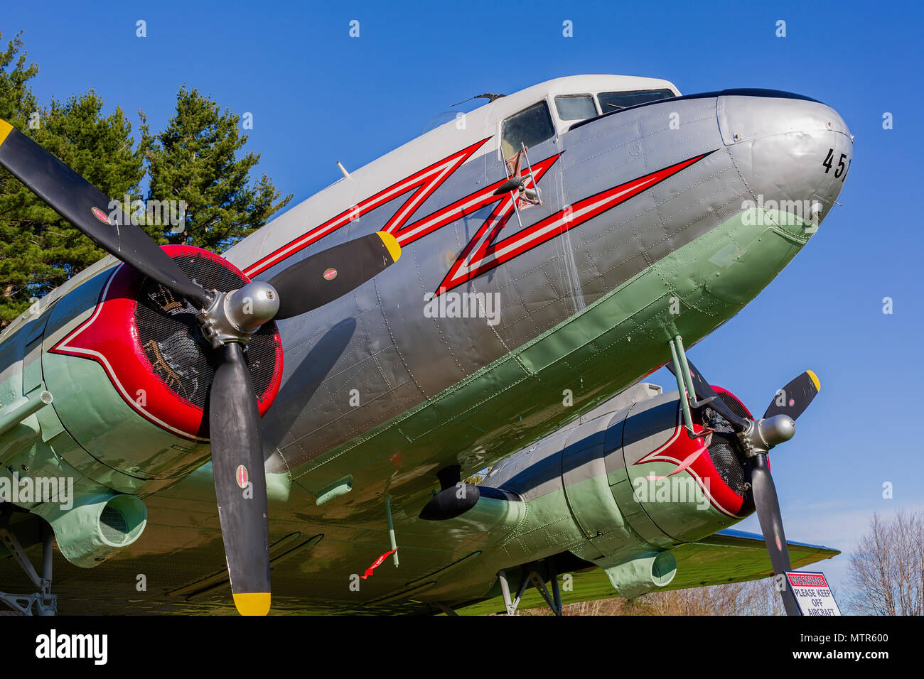 The RCAF airplane CC-129 Douglas Dakota at CFB Greenwood, Greenwood ...