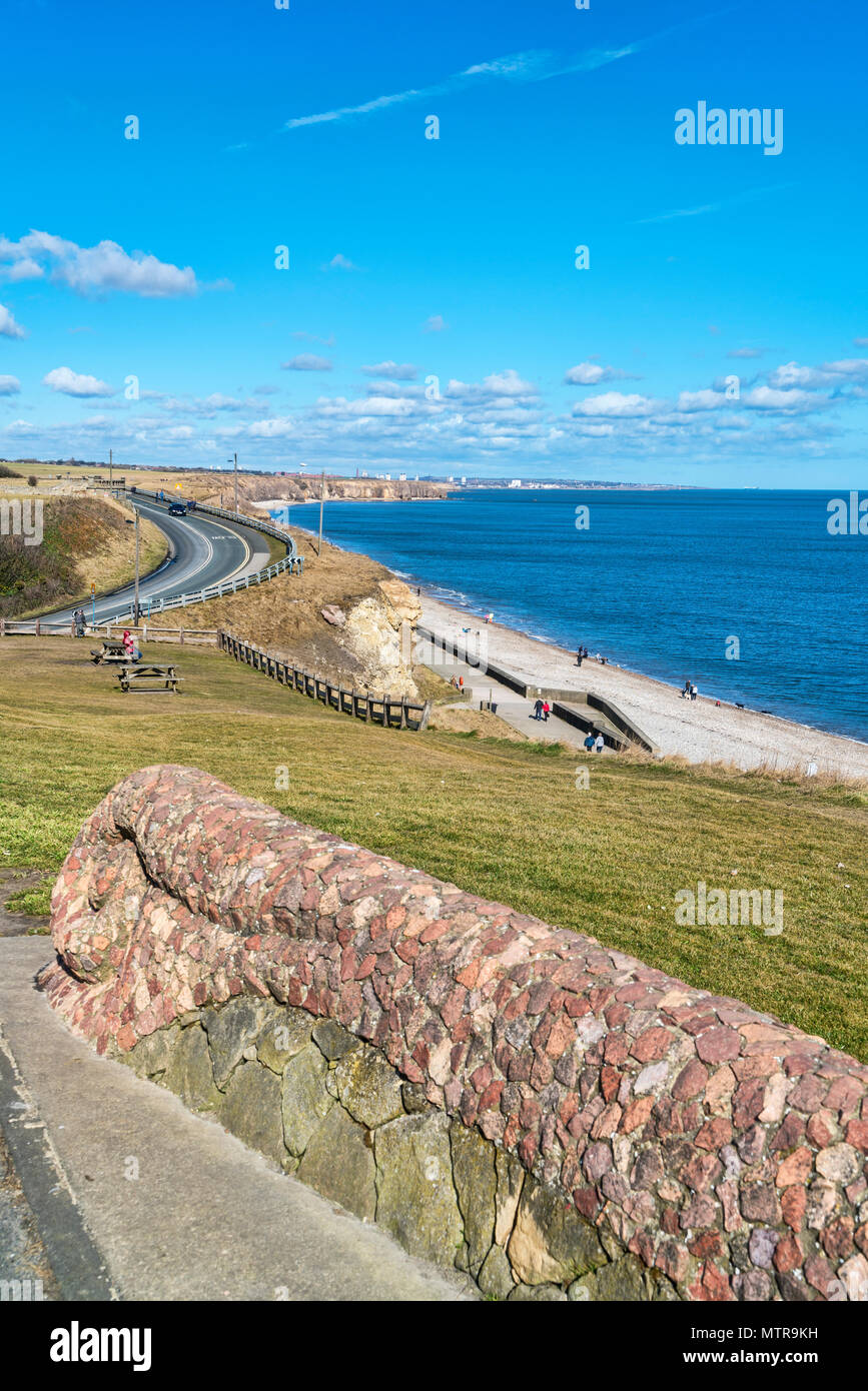 Seaham beach, promenade, Cleveland, County Durham, England, UK Stock ...