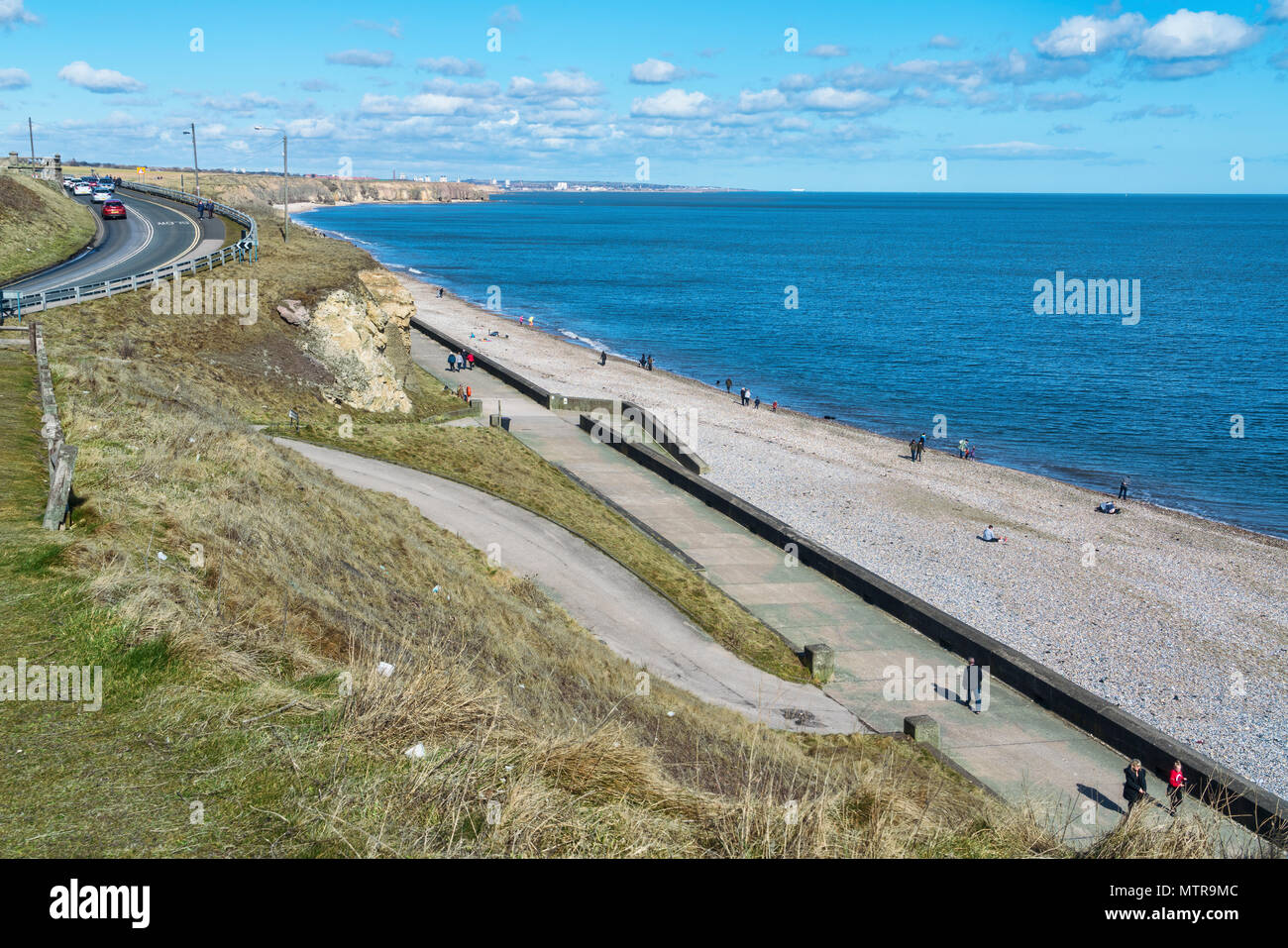 Seaham beach, promenade, Cleveland, County Durham, England, UK Stock ...