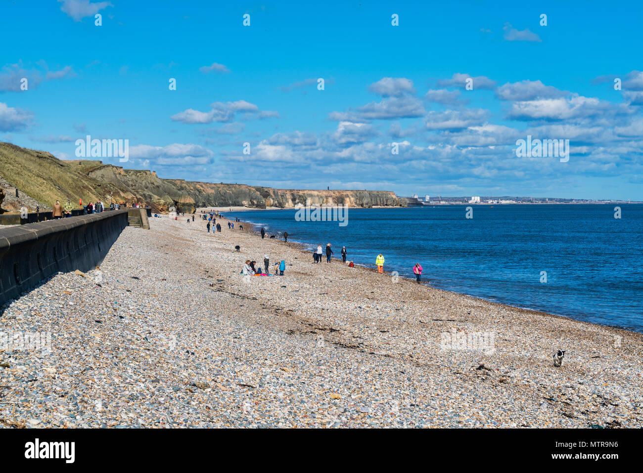 Seaham beach, promenade, Cleveland, County Durham, England, UK Stock ...