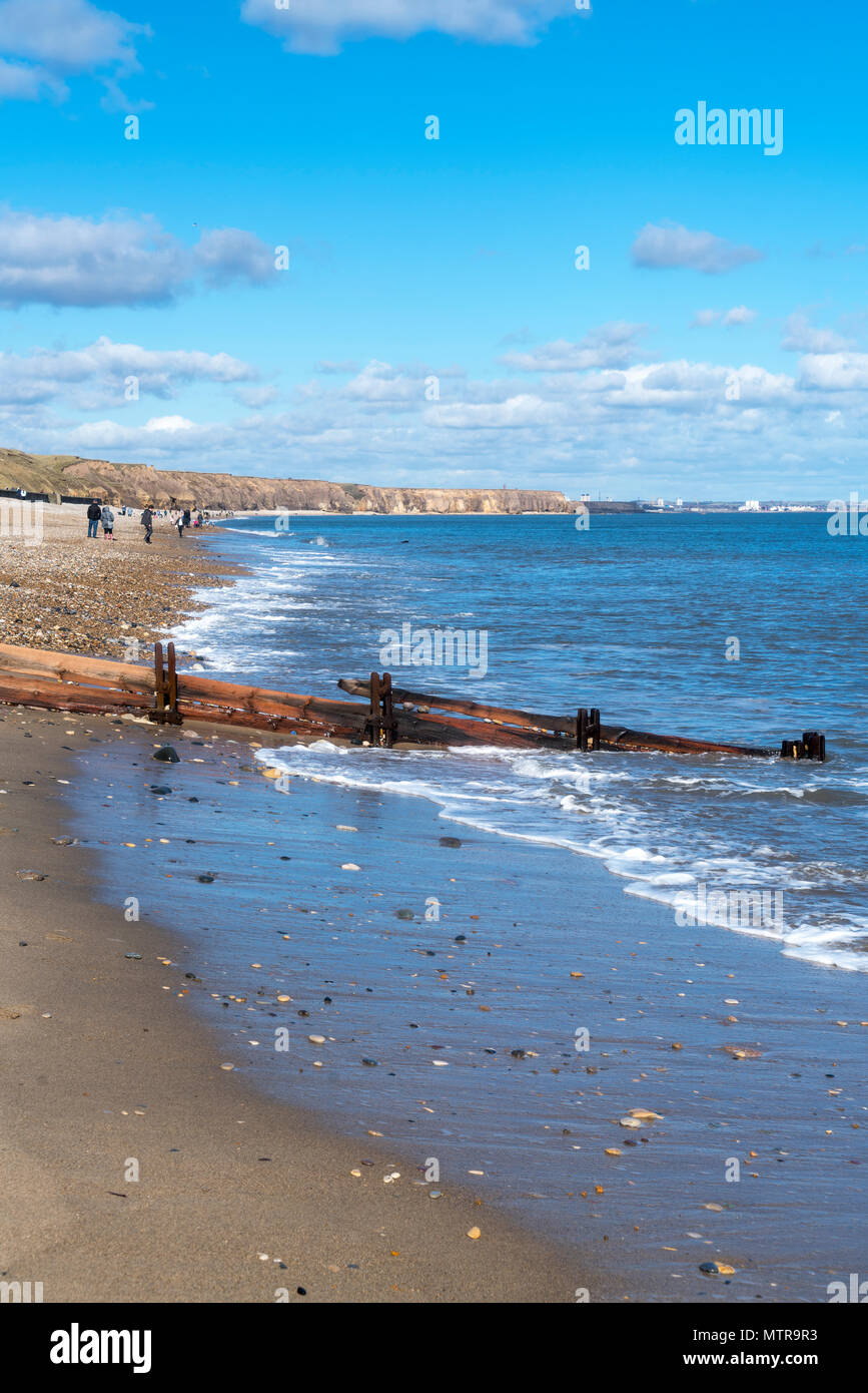 Seaham beach, promenade, Cleveland, County Durham, England, UK Stock ...