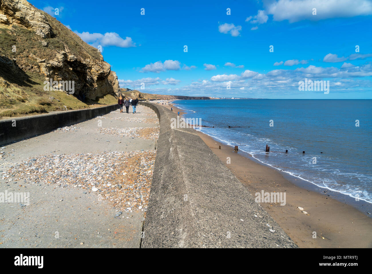 Seaham beach, promenade, Cleveland, County Durham, England, UK Stock ...