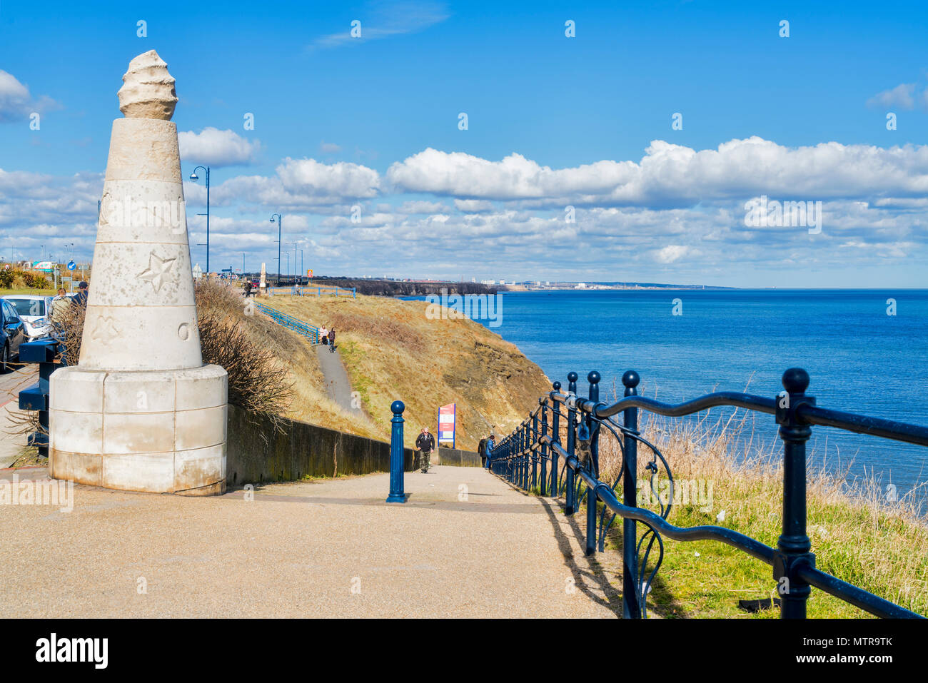 Seaham beach, promenade, Cleveland, County Durham, England, UK Stock ...