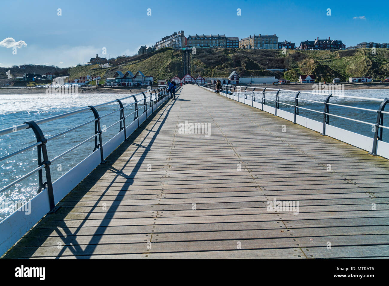 Saltburn-by-the-sea, from pier, Cleveland, North Yorkshire, England, UK ...