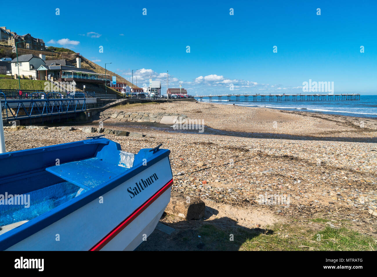 Saltburn-by-the-sea, beach, pier, Cleveland, North Yorkshire, England ...
