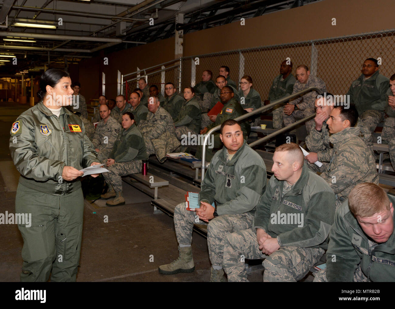 Col. Dana Nelson, 507th Air Refueling Wing vice commander, briefs 507th ...