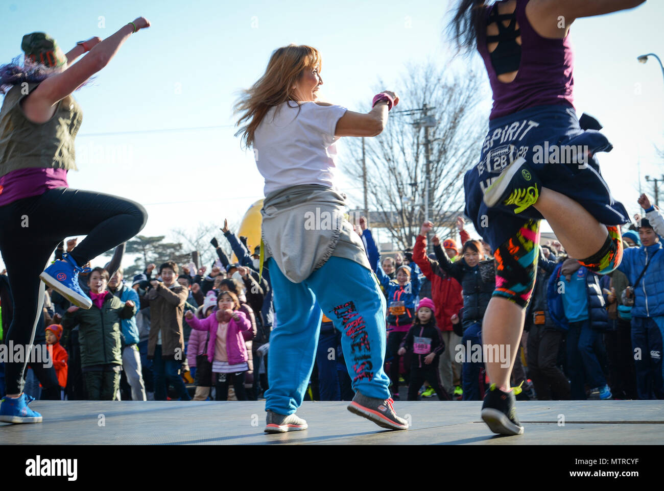 Ally Wahburn, left, Ako Sawada and Mako Ishida Entzminger, 374th FSS ...