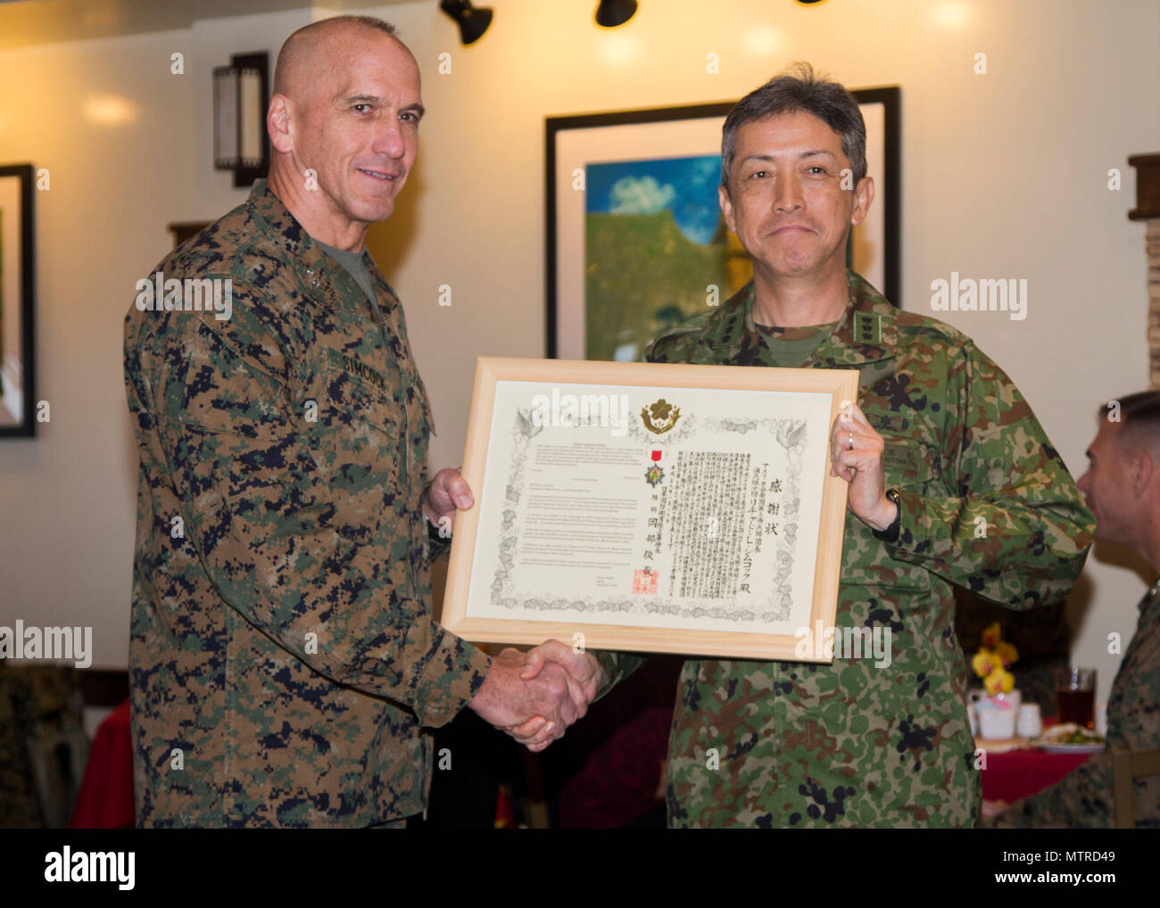 Japanese Self Defense Force Lt. Gen. Takashi Motomatsu, 8th Division ...