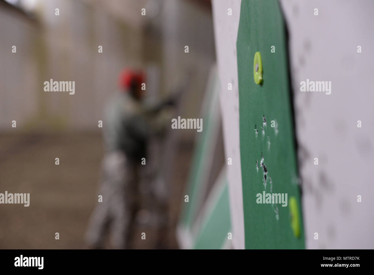 Combat arms instructors with the 569th US Forces Police Squadron score ...