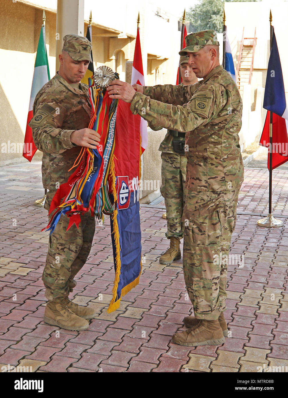 U.S. Army Col. Pat Work (left), commander, 2nd Brigade Combat Team ...