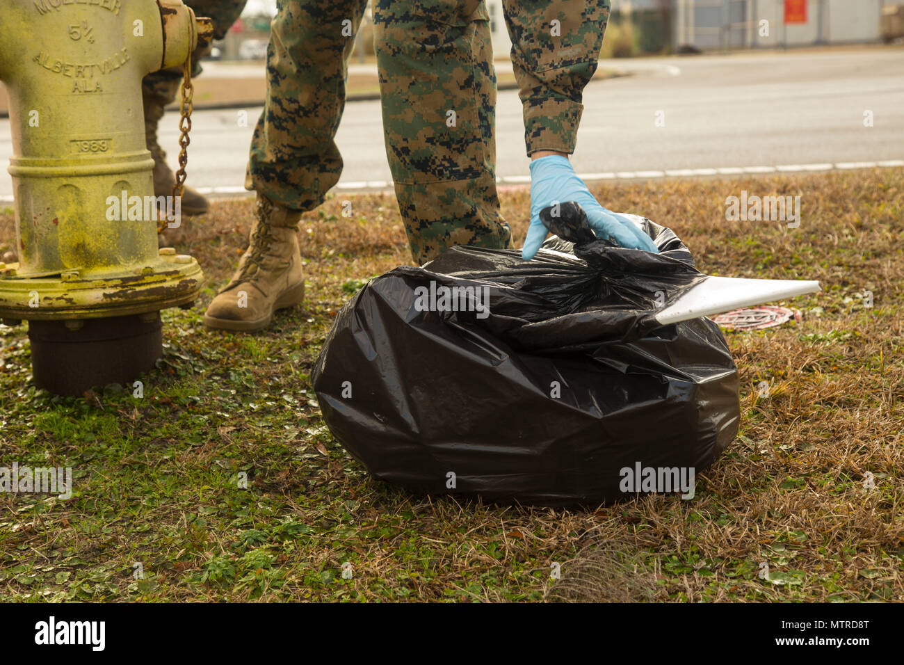 A U.S. Marine with Headquarters and Support Battalion, Marine Corps ...