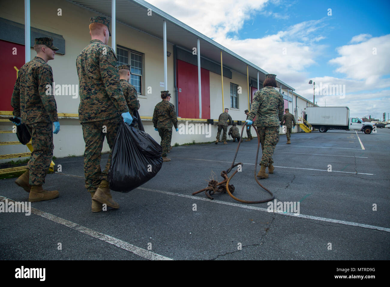 U.S. Marines with Headquarters and Support Battalion, Marine Corps ...
