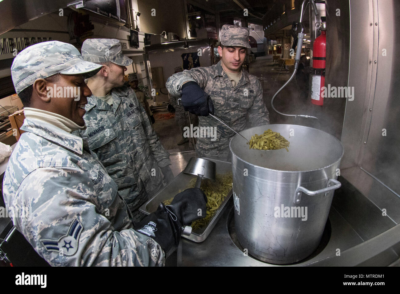 U.S. Airmen from the 116th Air Control Wing (ACW) Services Flight ...
