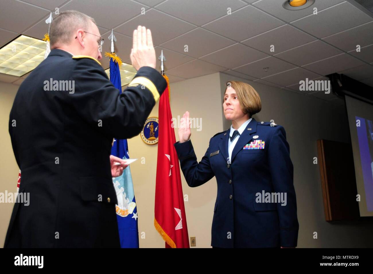 Lt. Col. Beverly Schneider, the State Judge Advocate General for the ...