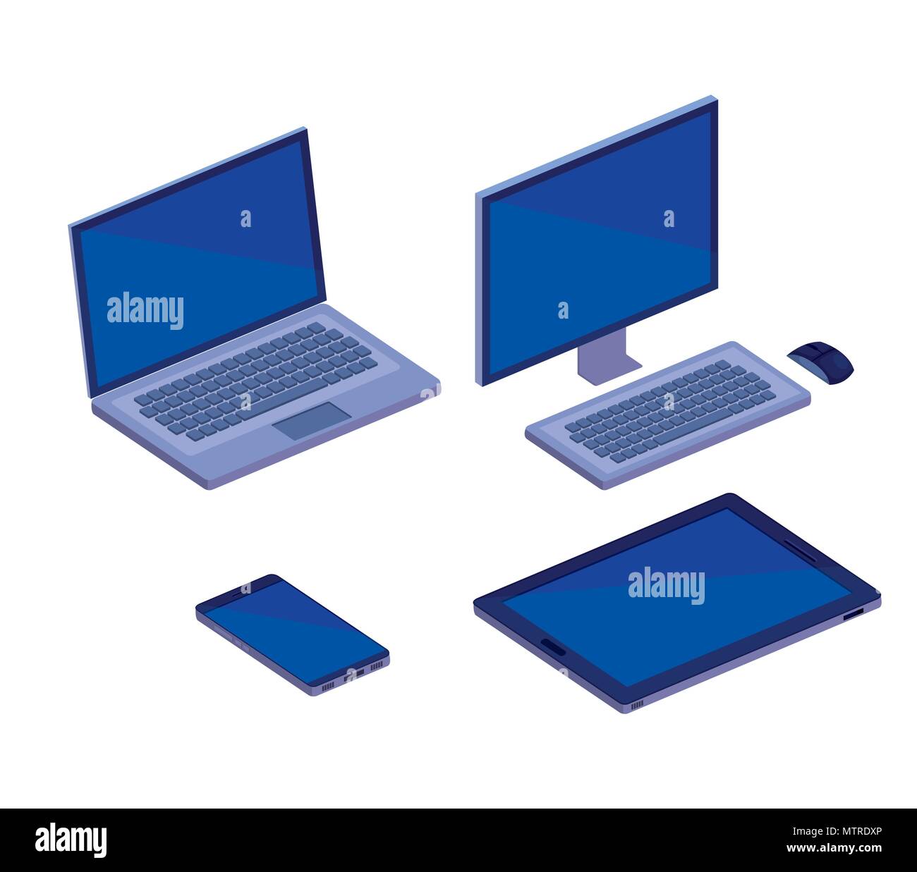 digital technology isometrics icons Stock Vector Image & Art - Alamy