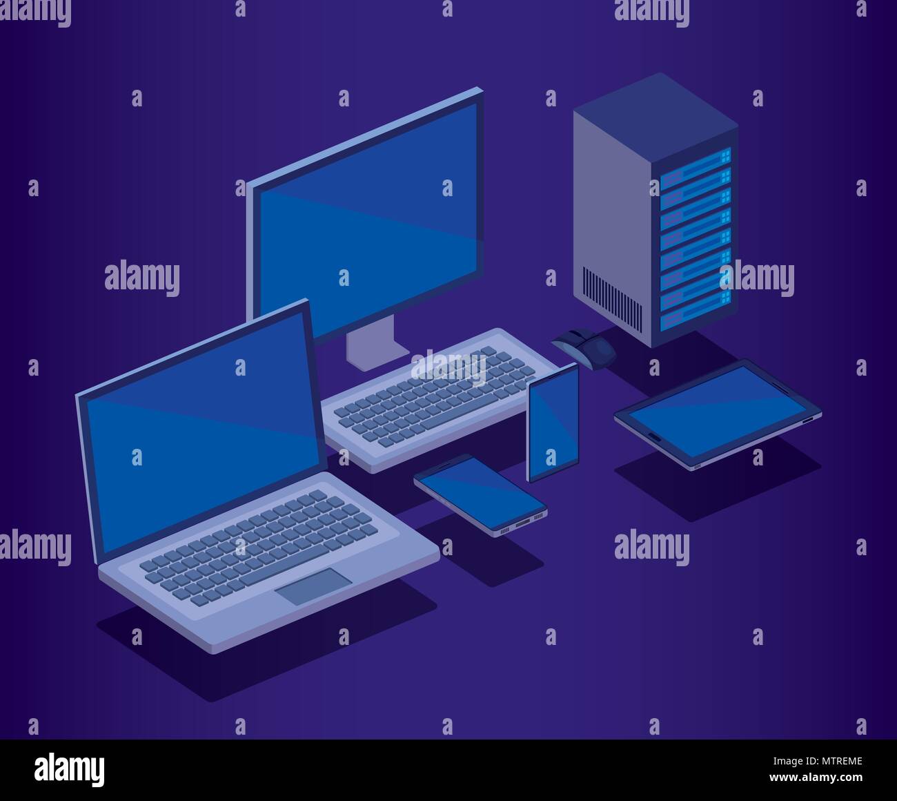 digital technology isometrics icons Stock Vector Image & Art - Alamy