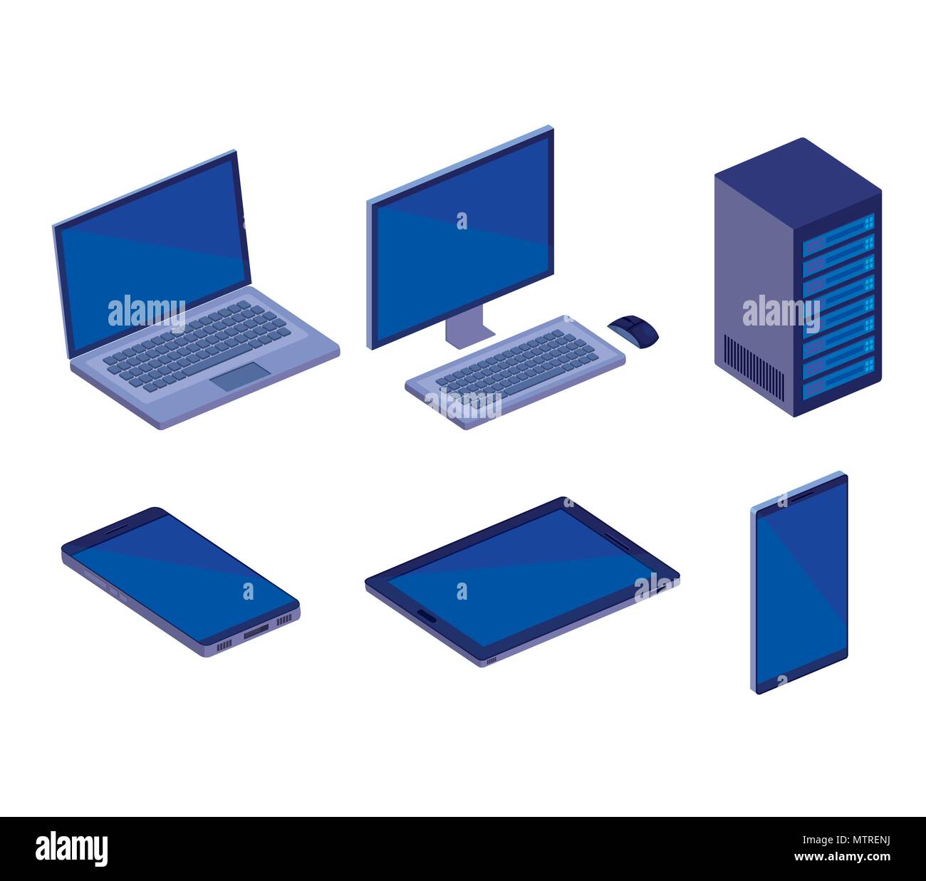 digital technology isometrics icons Stock Vector Image & Art - Alamy